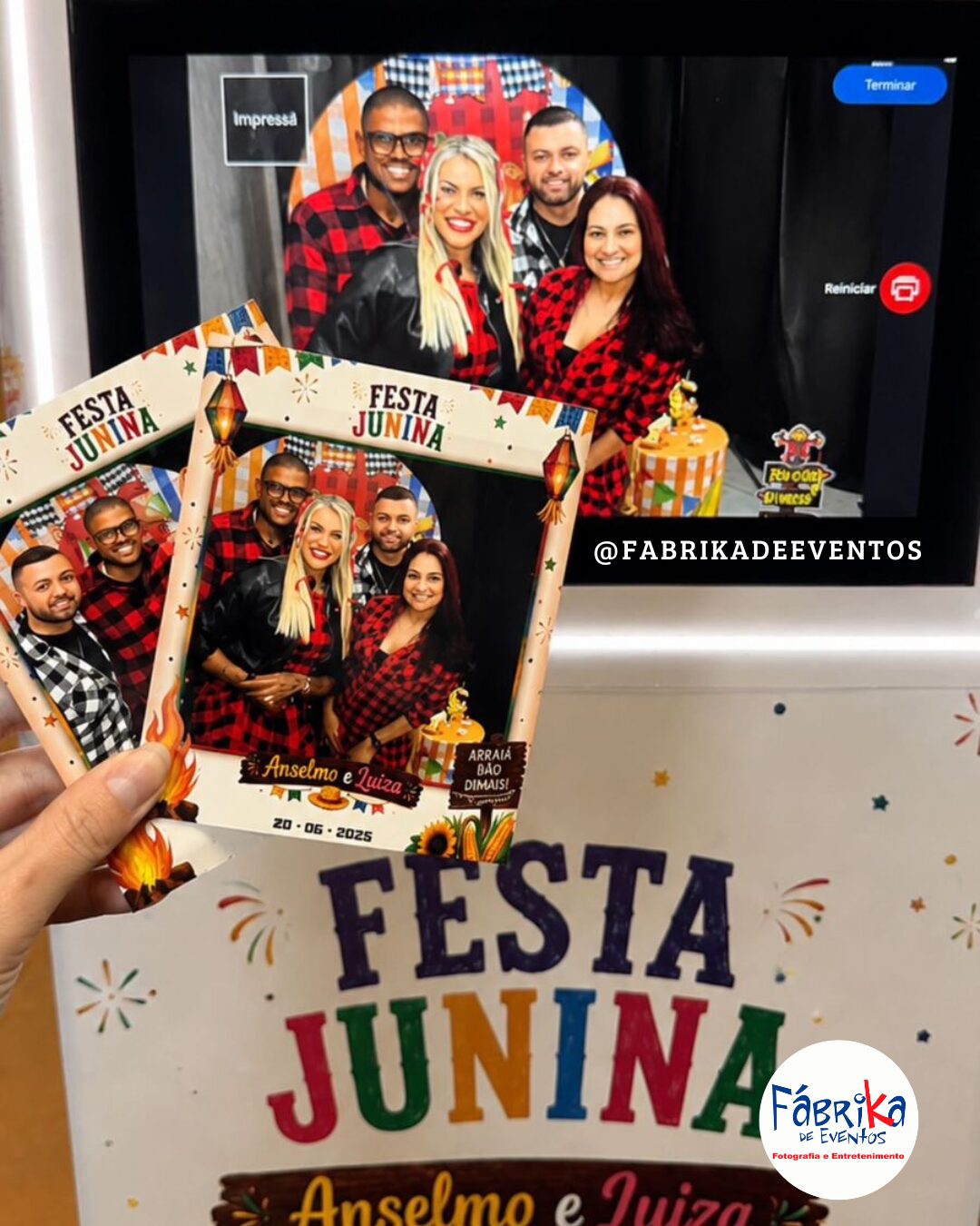 Espelho Mágico para Festa Junina com Fotos Impressas - Fábrika de Eventos